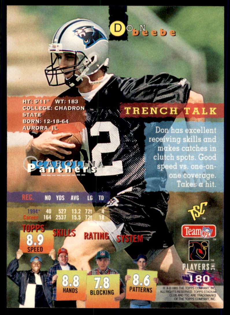 1995 Topps Stadium Club Don Beebe #180 on Kronozio