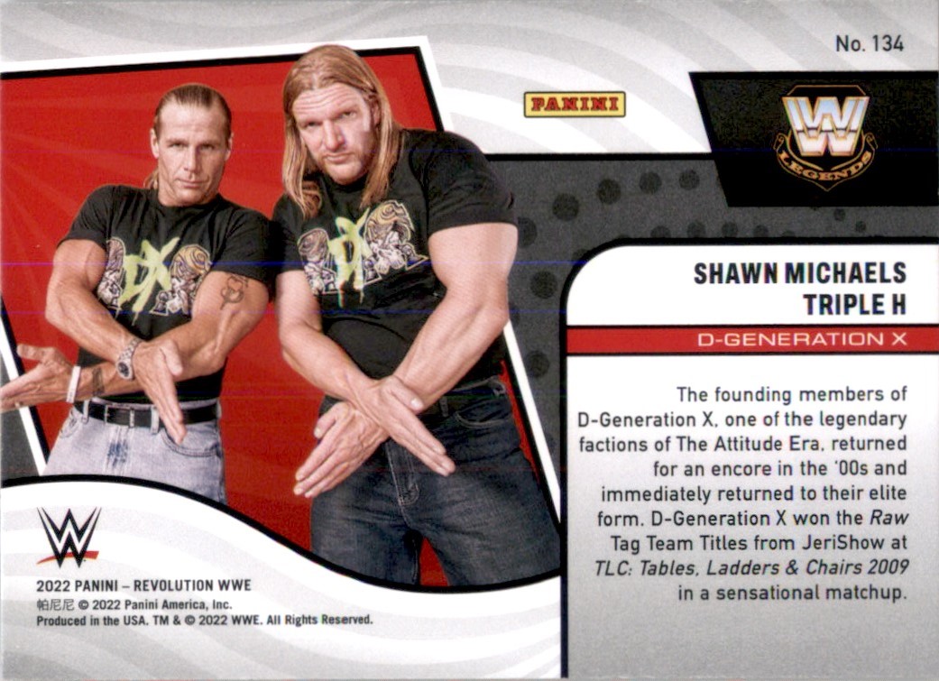 2022 Revolution WWE Shawn Michaels/Triple H #134 on Kronozio