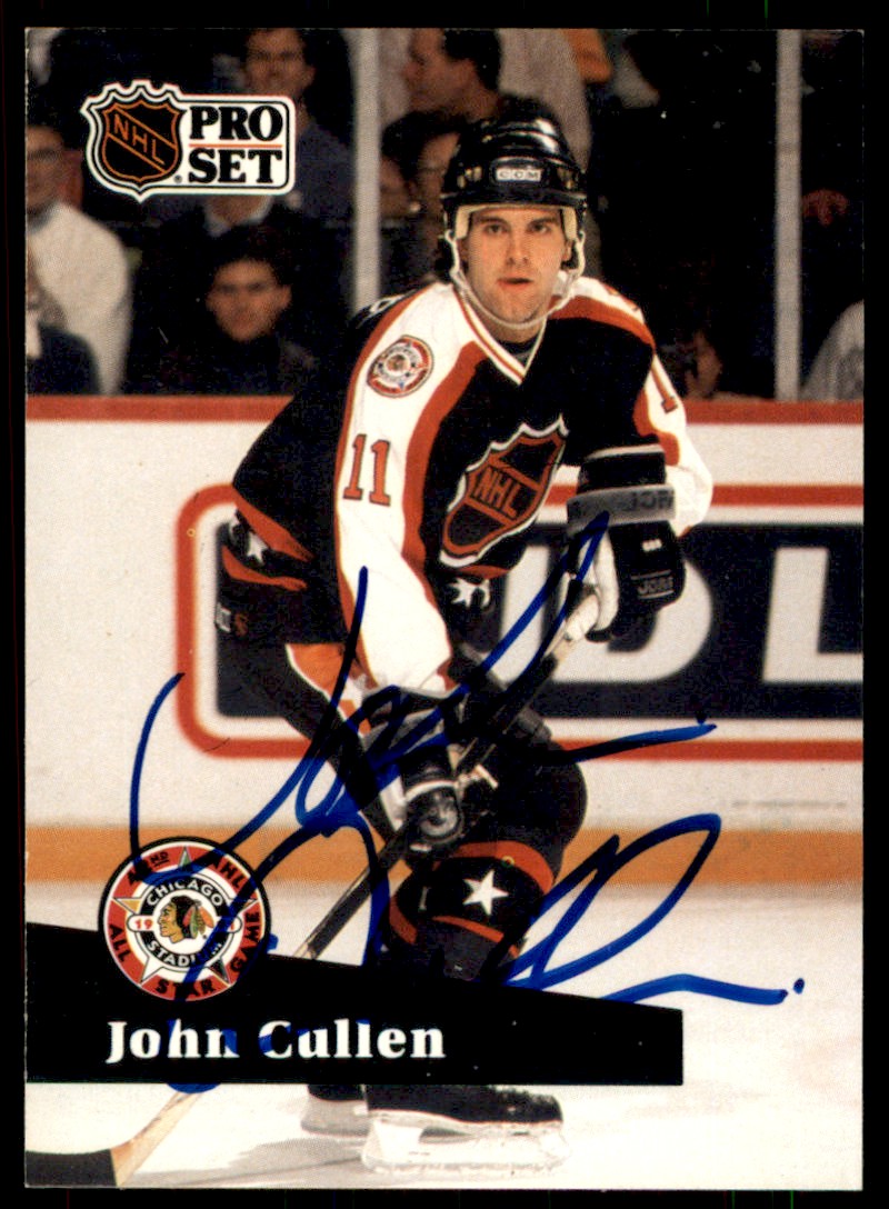 1991 Pro Set In-Person John Cullen #302 Auto Hartford Whalers | eBay