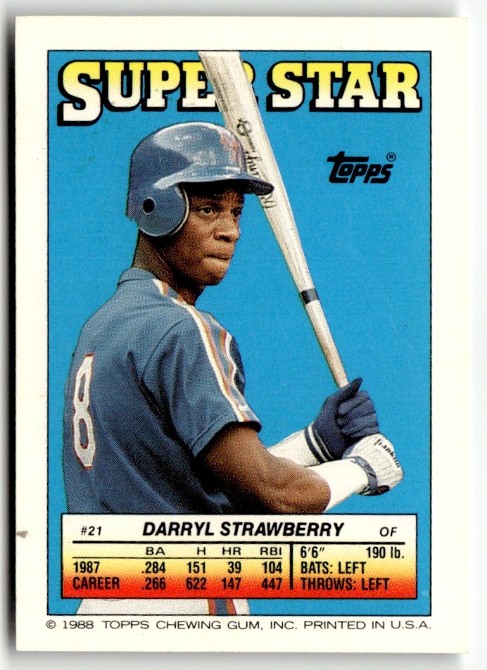 1988 Topps Darryl Strawberry #21 on Kronozio