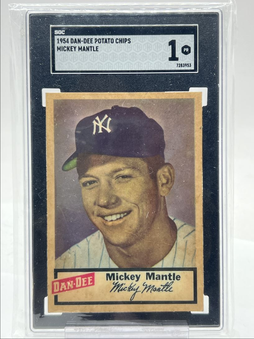 1954 DAN-DEE POTATO CHIPS BASEBALL YANKEES MICKEY MANTLE on Kronozio
