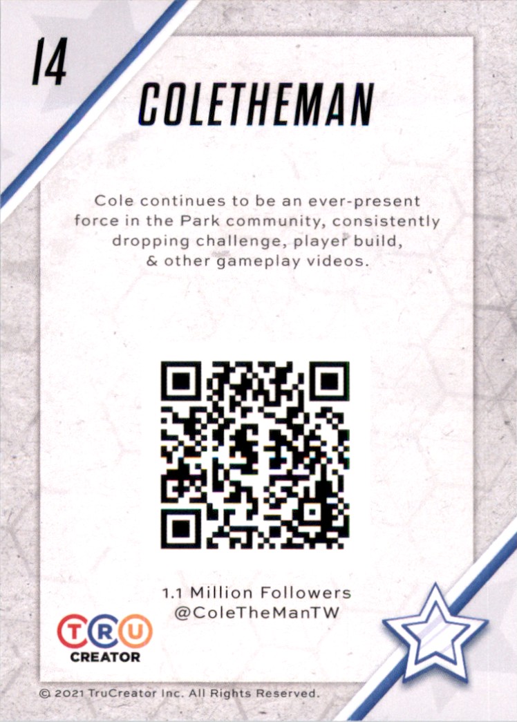 2021 TRU Creator Coletheman #14 on Kronozio