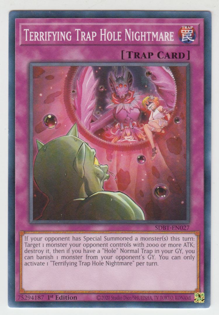 2020 Yu-Gi-Oh Terrifying Trap Hole Nichtmare #SDBT-EN027 on Kronozio