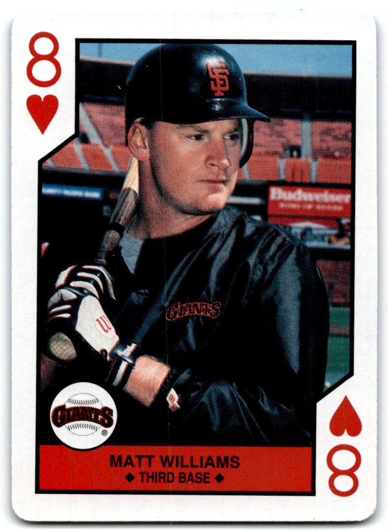 1990 U.S. Playing Card Co. Matt Williams #8♥ on Kronozio