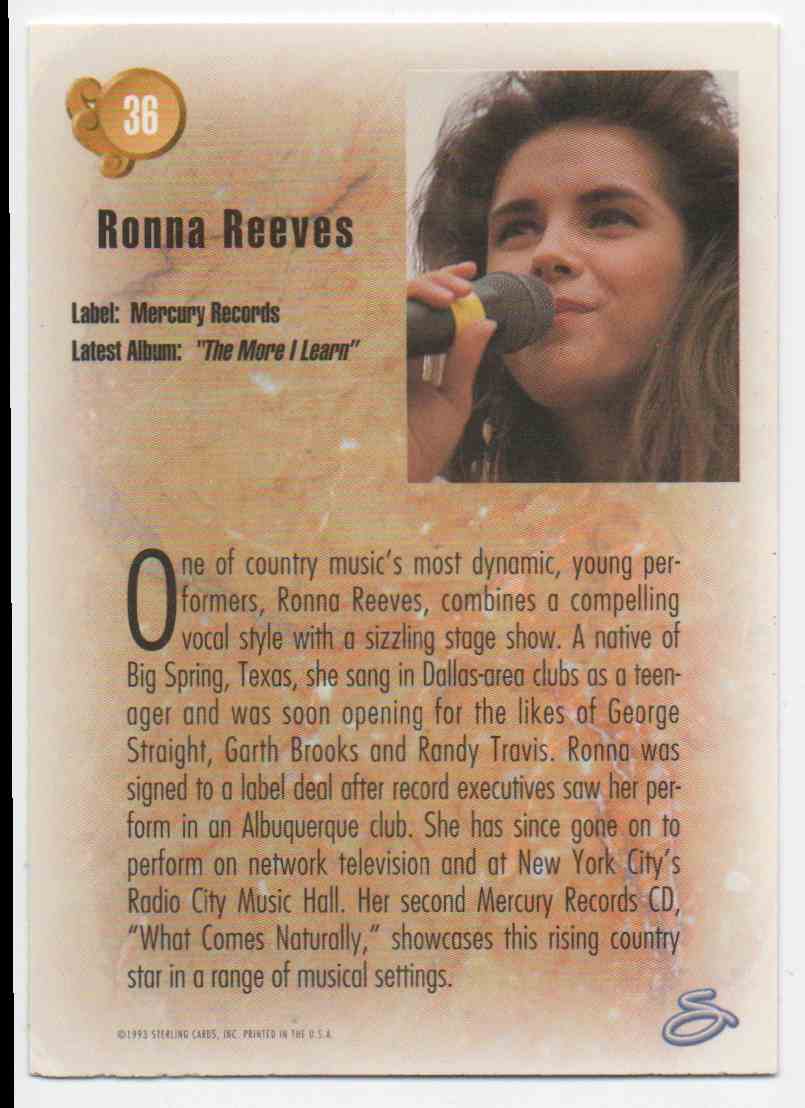 1993 Country Gold Ronna Reeves #36 on Kronozio