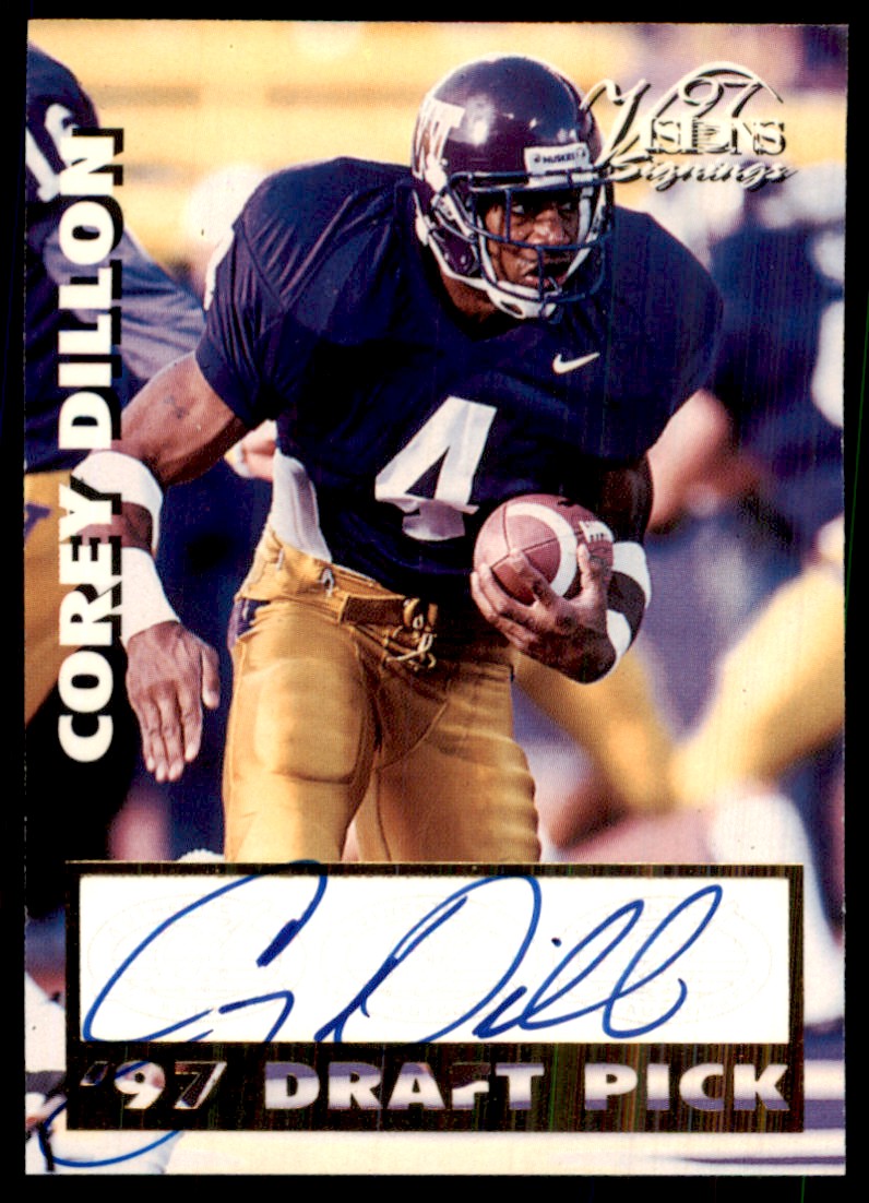 1997 Pro Line Autographs Corey Dillon on Kronozio