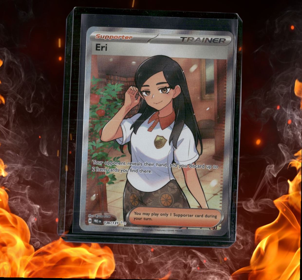 2025 POKEMON PRISMATIC Evolutions Eri Ultra Rare Full Art Trainer LP (B ...