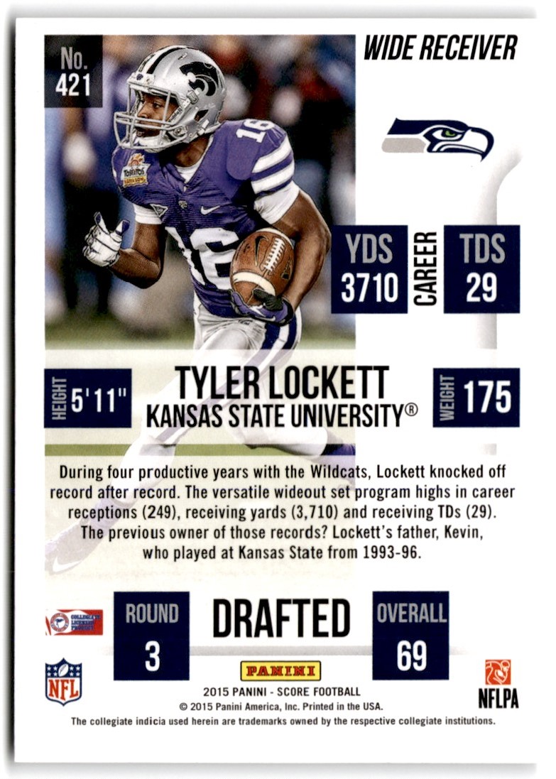 2015 Score Tyler Lockett #421 on Kronozio