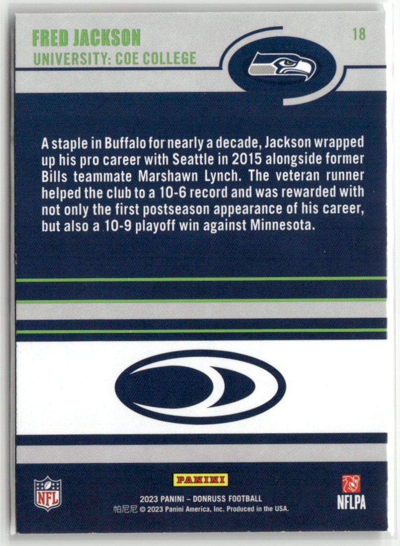 2023 Donruss Retro 2003 Fred Jackson #18 on Kronozio