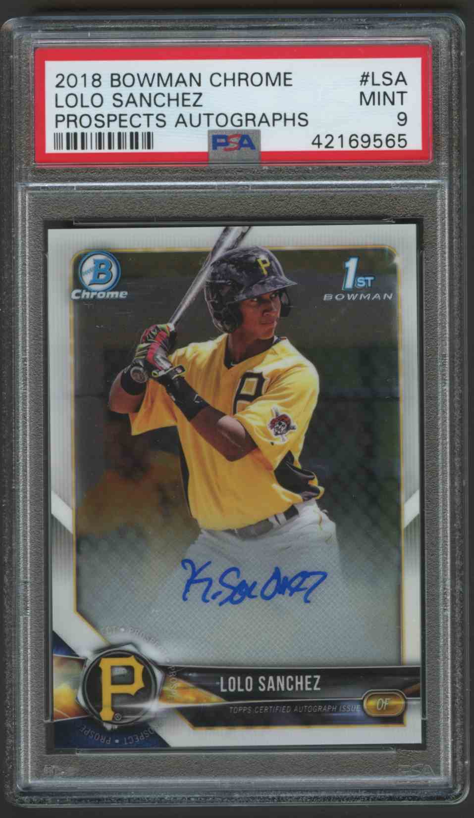2018 Bowman Chrome Autograph Lolo Sanchez on Kronozio