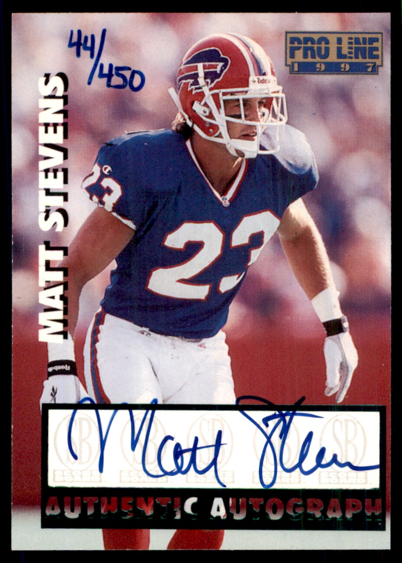 1997 Pro Line Autographs Matt Stevens on Kronozio
