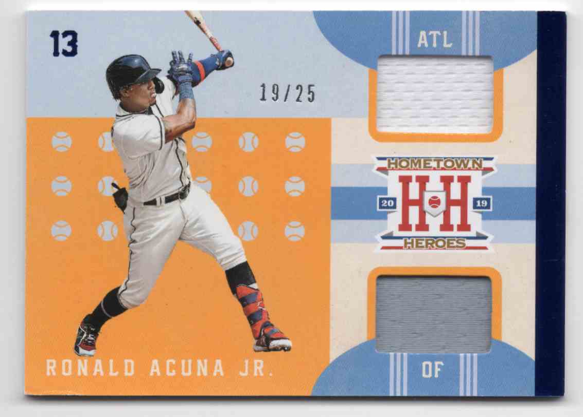 2019 Hometown Heroes Dual Memorabilia Blue Ronald Acuna JR. #RA on Kronozio
