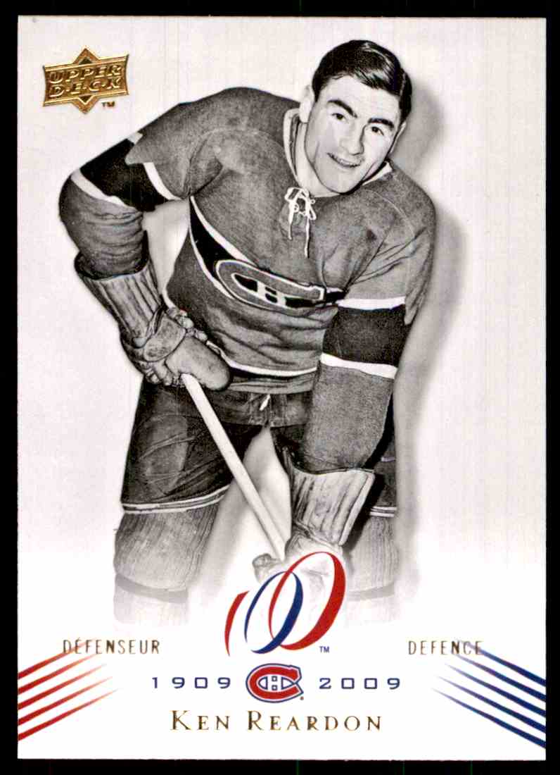 2008-09 Upper Deck Montreal Canadiens Centennial Ken Reardon #34 on ...