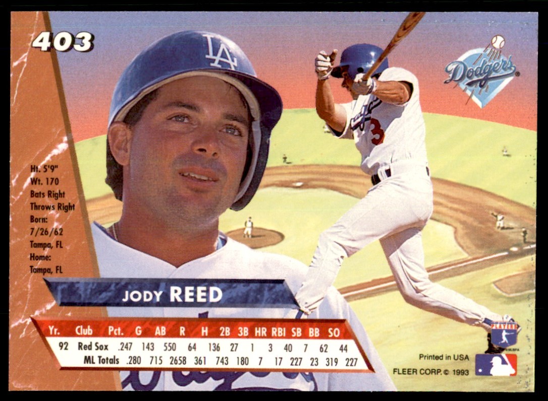 1993 Ultra Jody Reed #403 on Kronozio