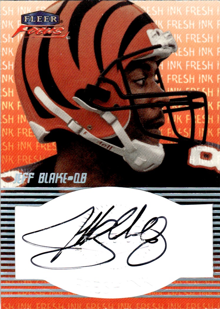1999 Fleer Focus Fresh Ink Autograph Jeff Blake Cincinnati Bearcats | eBay