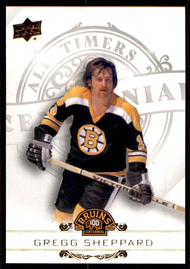 2023-24 Boston Bruins Centennial All-Timers Gold Gregg Sheppard #100-2 ...