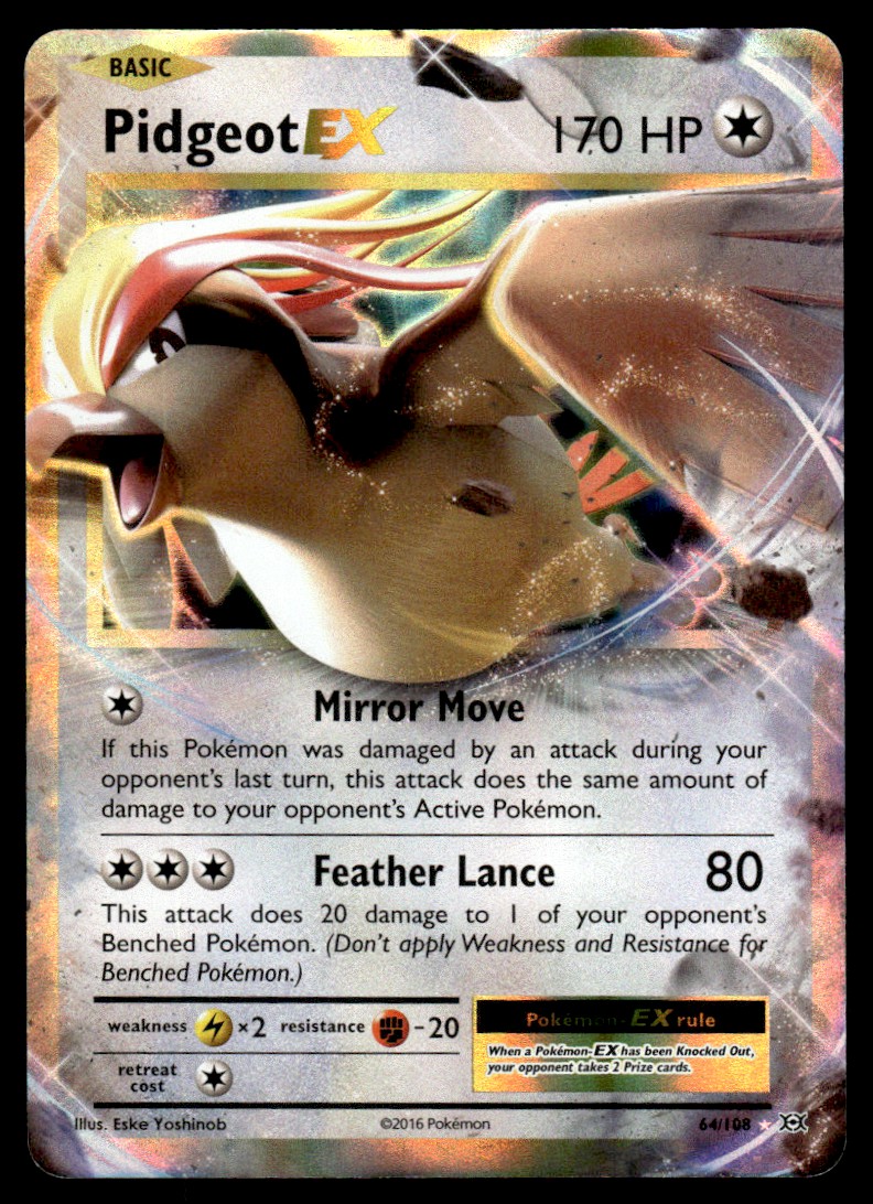 2016 XY - Evolutions Pidgeot-EX #64 on Kronozio