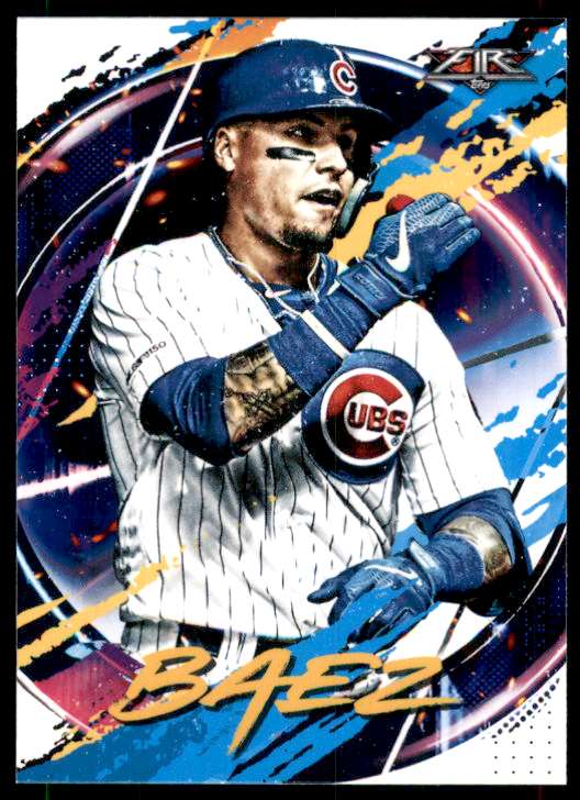 2020 Topps Fire Baseball Card Javier Baez #20 on Kronozio
