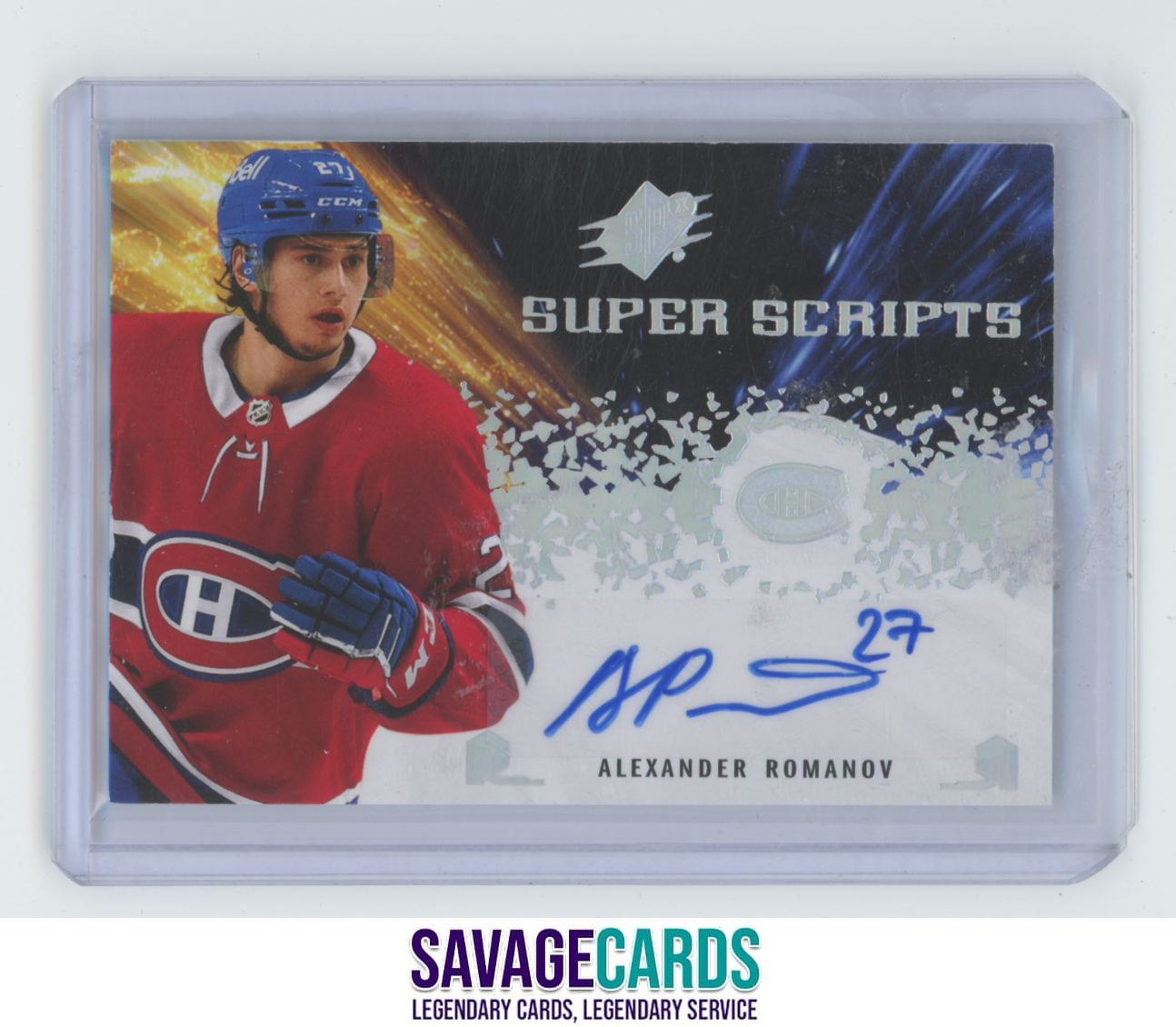 2021-22 SPx Super Scripts Auto Alexander Romanov #SS-AR on Kronozio