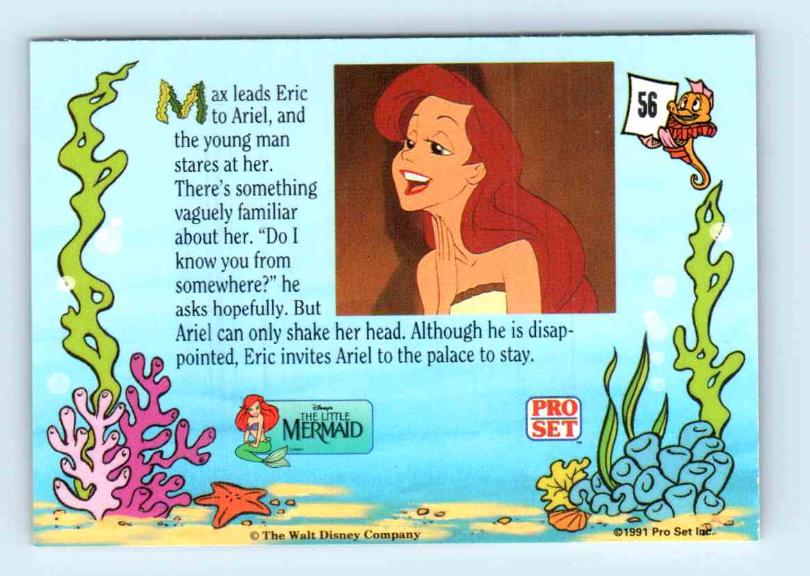 1991 Pro Set The Little Mermaid Max Leads Eric To Ariel, And The Young ...