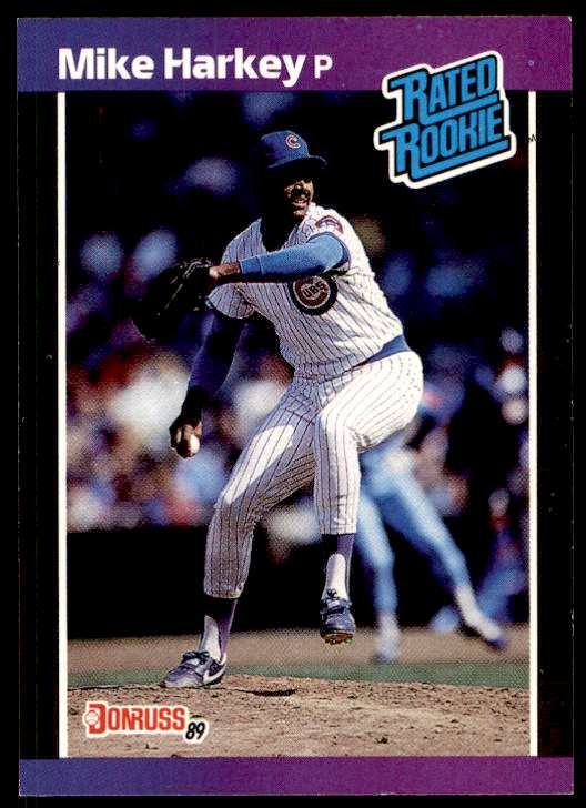 1989 Donruss Rated Rookie Mike Harkey #43 on Kronozio