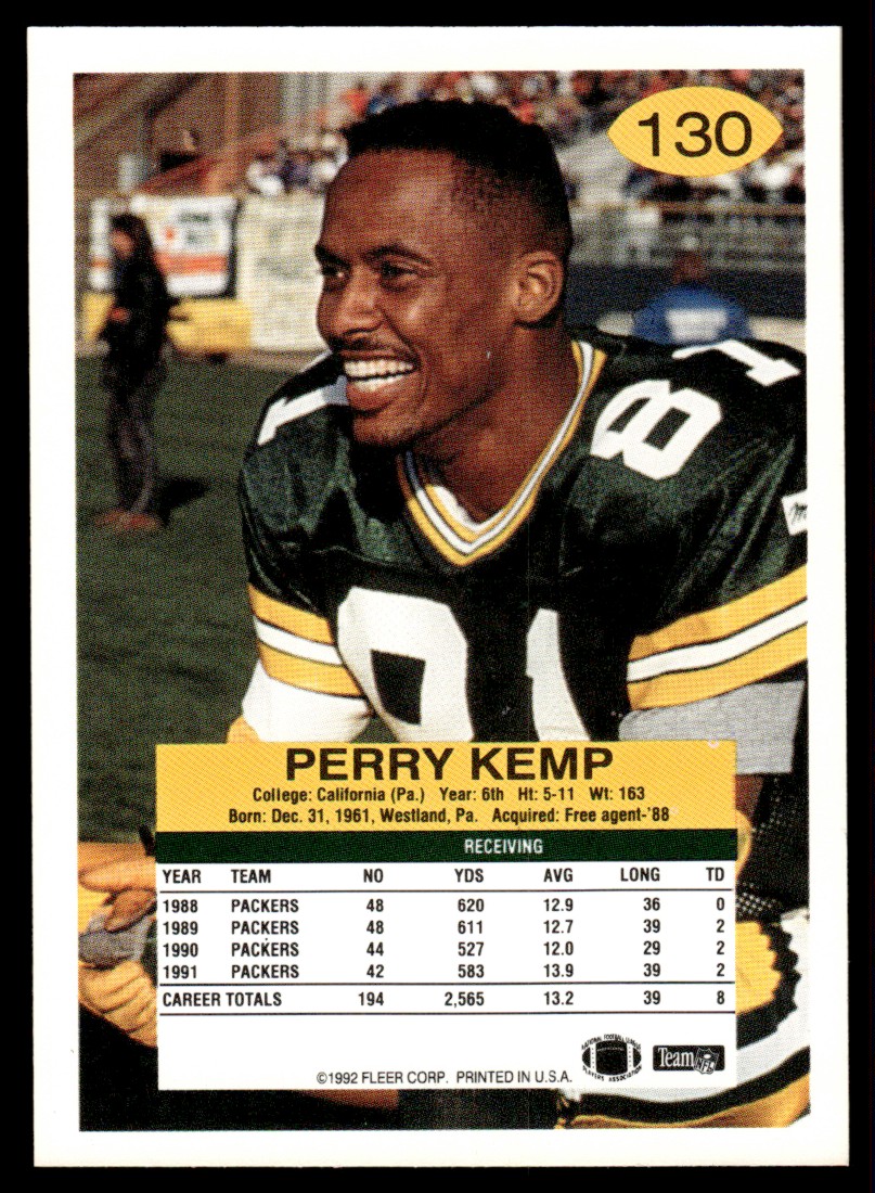 1992 Fleer Perry Kemp #130 on Kronozio