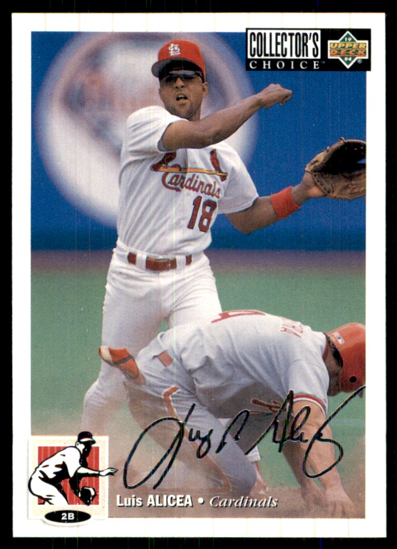 1994 Collector's Choice Silver Signature Luis Alicea #32 on Kronozio