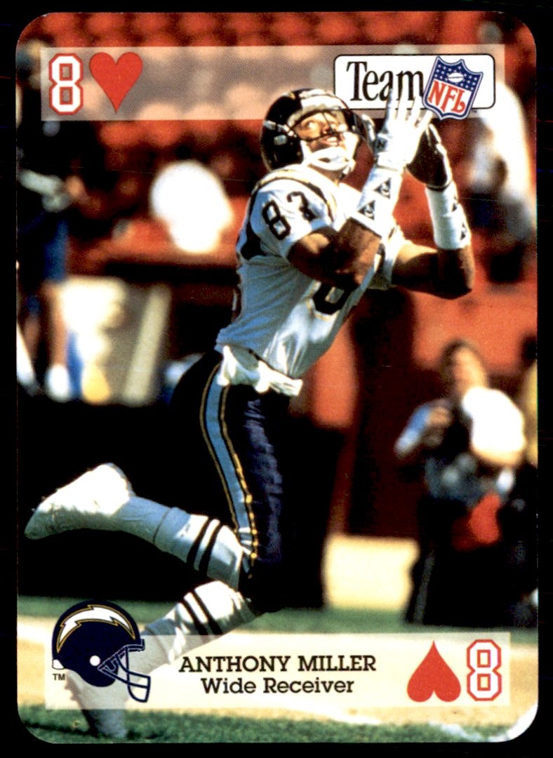 1992 Sport Decks NFL Playing Cards Anthony Miller #8♥ on Kronozio