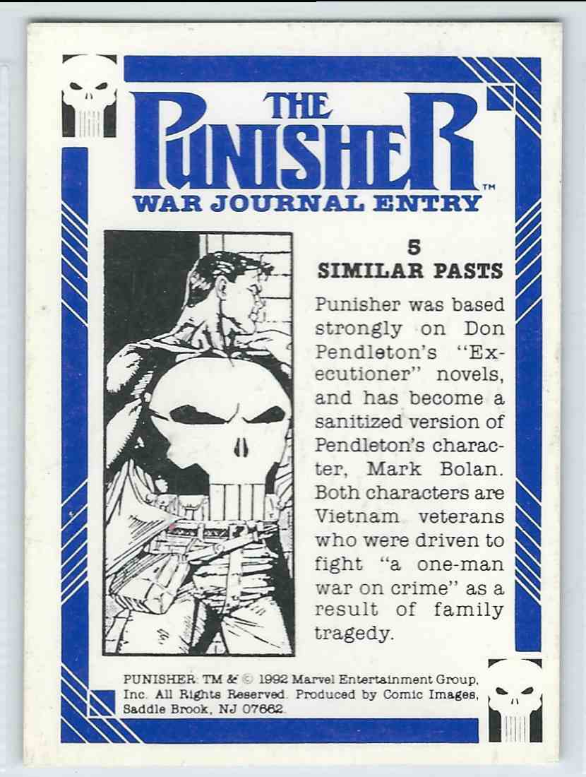 1992 Comic Images The Punisher Guts And Gun Powder Similar Pasts #5 on ...