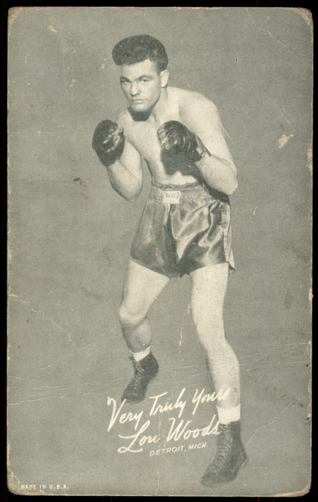 1947 Boxing Exhibits Lou Woods on Kronozio