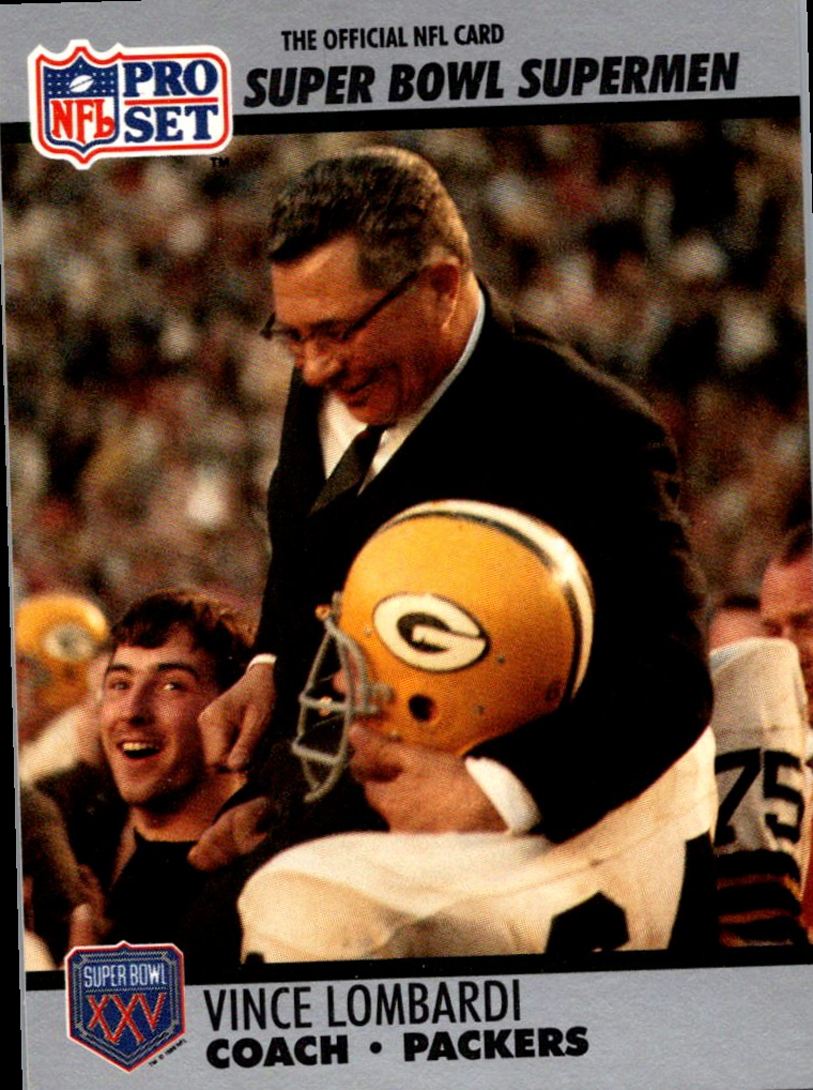 1990 Pro Set Super Bowl XXV Binder Vince Lombardi #1 on Kronozio
