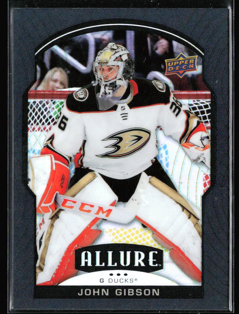 2020-21 UD Allure black rainbow John Gibson #18 on Kronozio