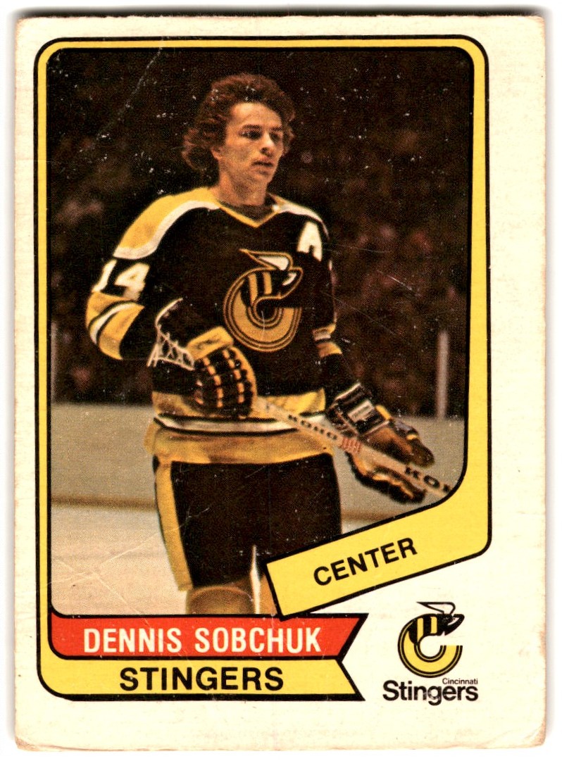 1976-77 O-Pee-Chee WHA Dennis Sobchuk #29 on Kronozio