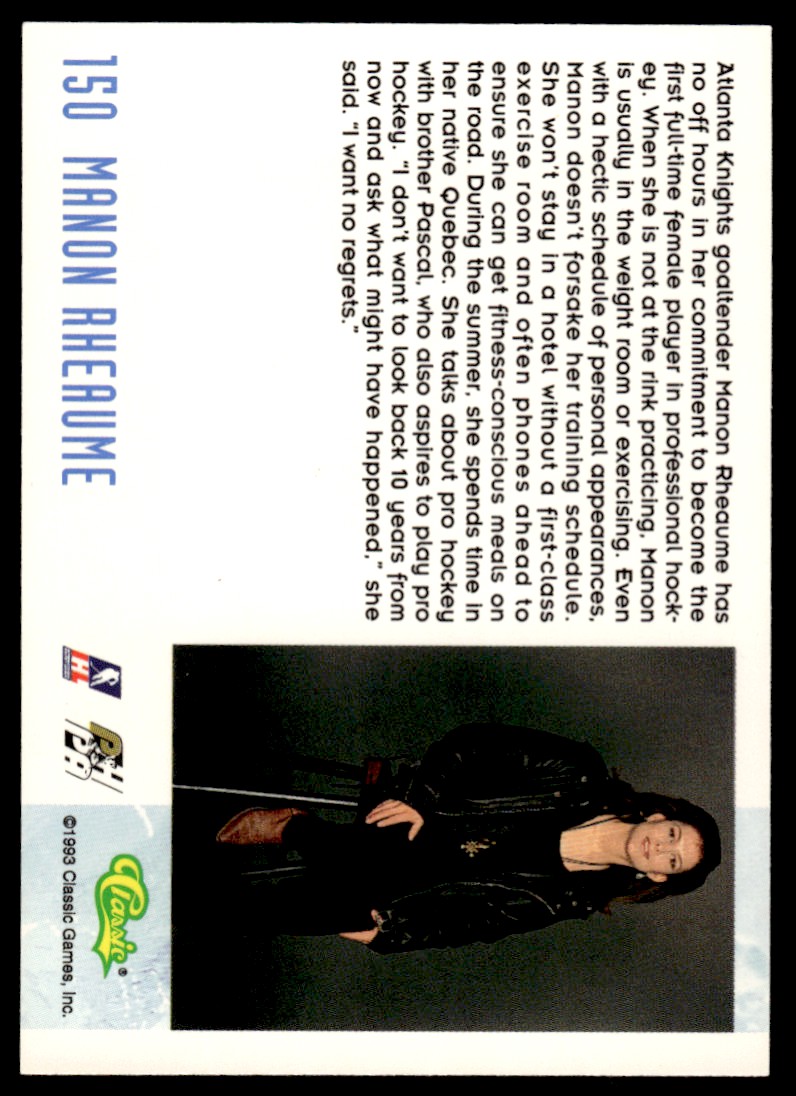 1993-94 Classic Manon Rheaume #112 on Kronozio