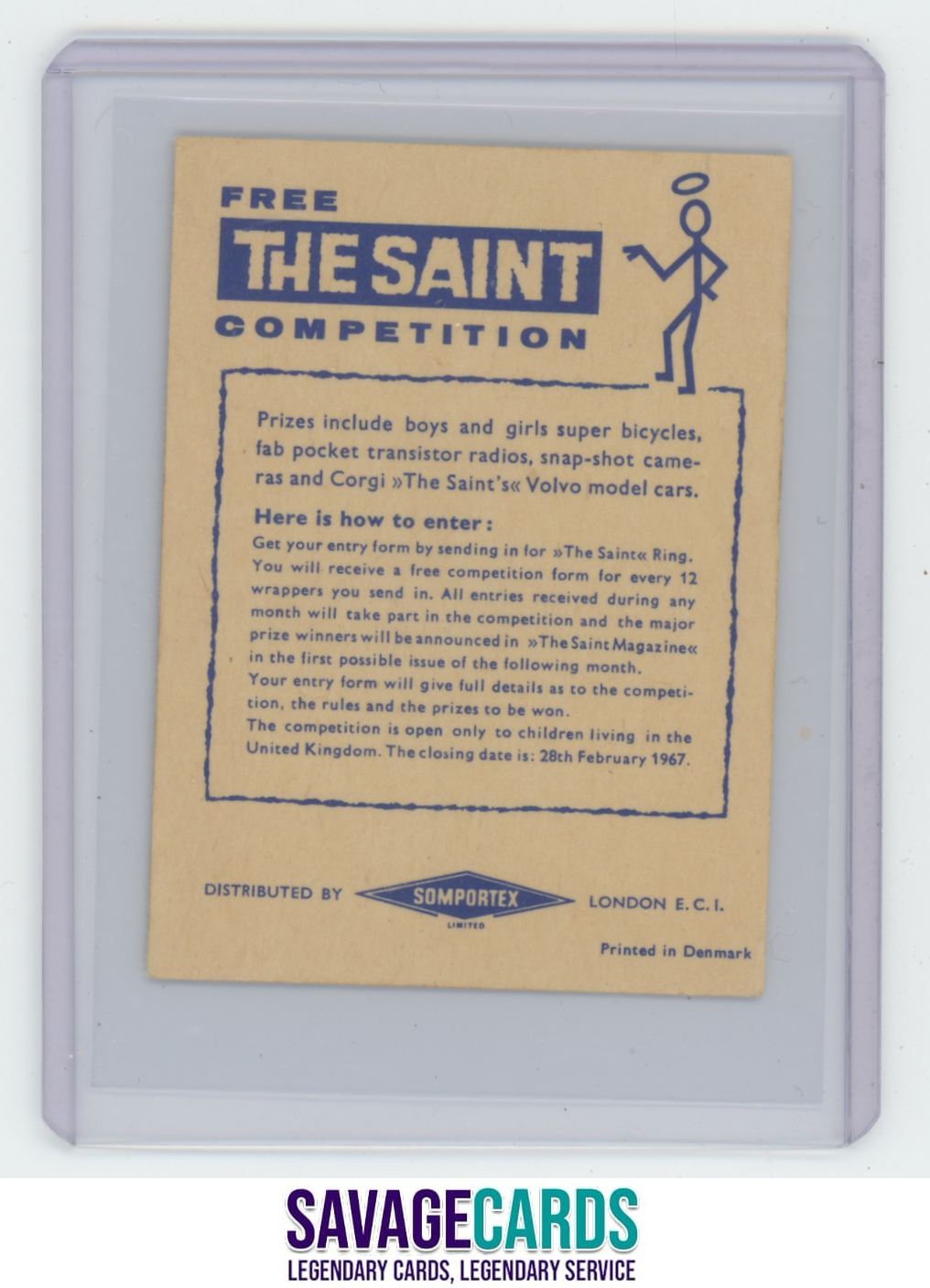 1966 The Saint Somportex Roger Moore Starring as Simon Templar #25 on Kronozio