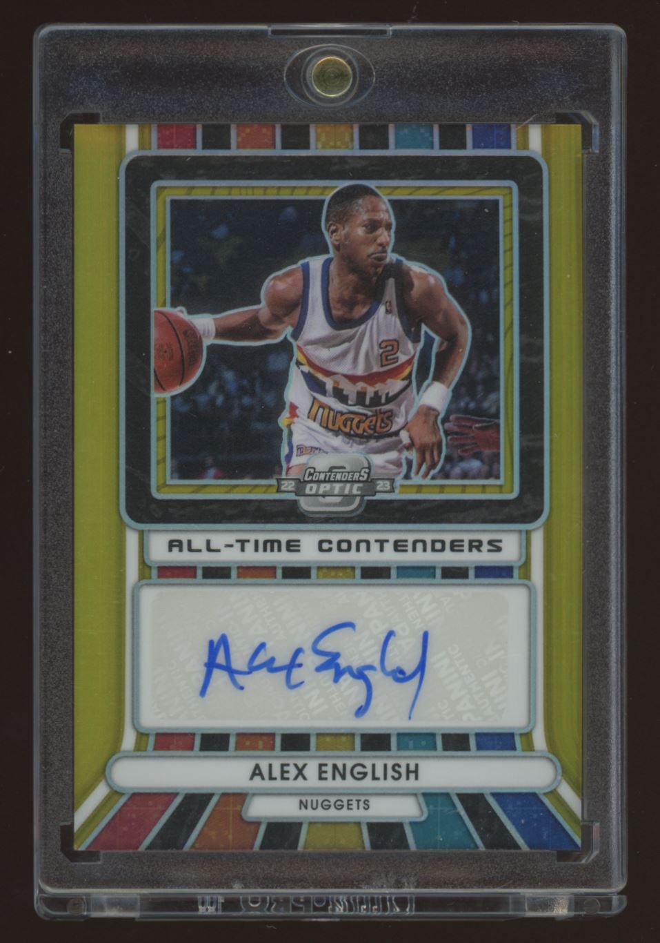 2022-23 Panini Contenders Optic All-Time Gold Prizm Autograph Alex ...