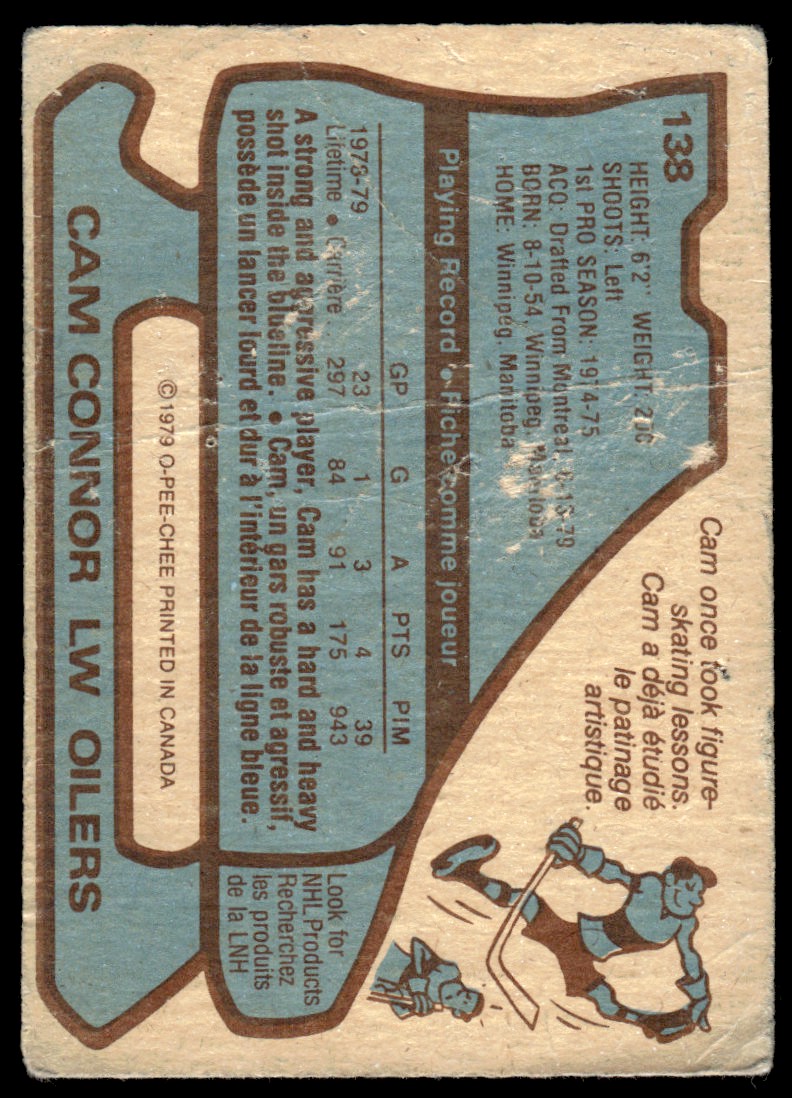 1979-80 O-Pee-Chee Cam Connor #138 on Kronozio