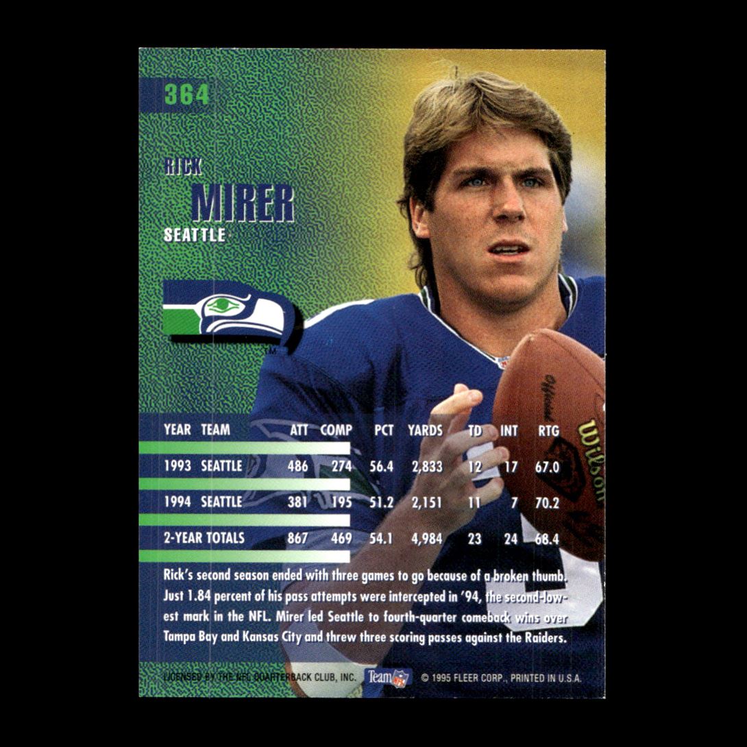 1995 Fleer 86 Rick Mirer #364 on Kronozio
