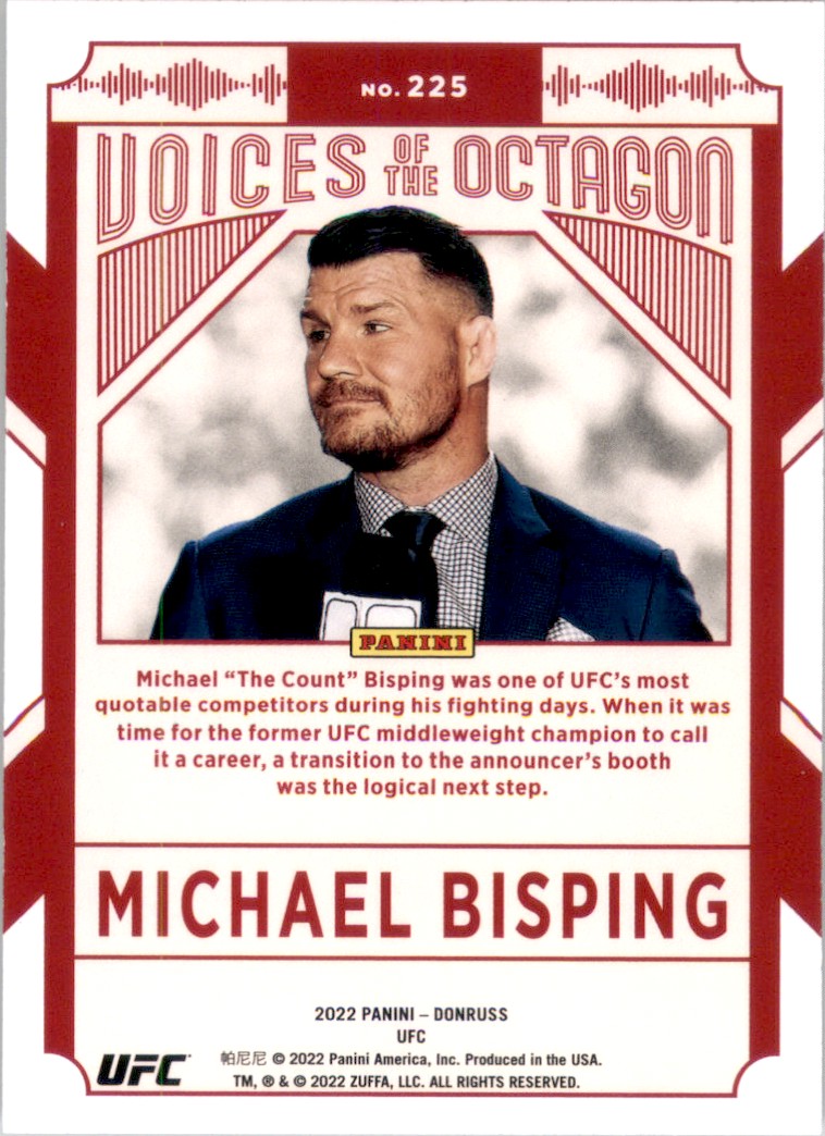 2022 Donruss UFC Michael Bisping #225 on Kronozio