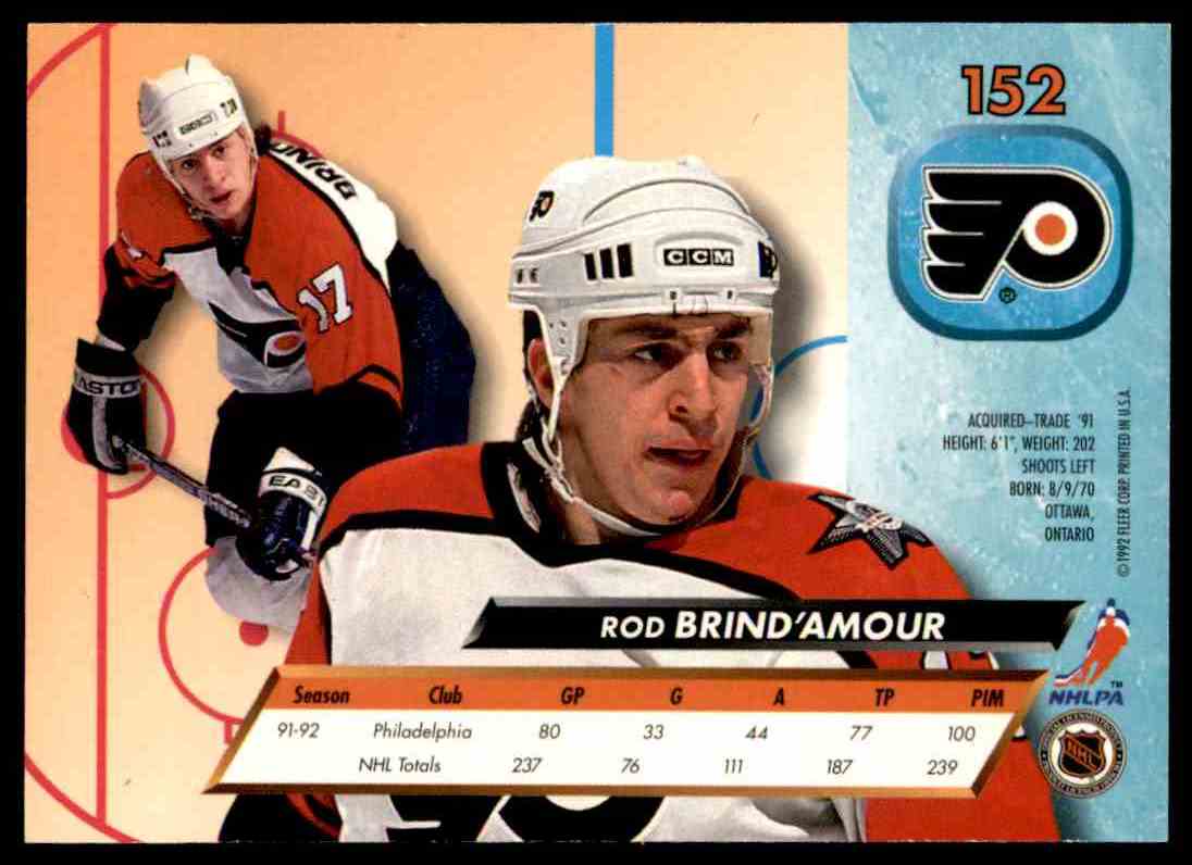 1992-93 Fleer Ultra Rob Brind'Amour #152 on Kronozio