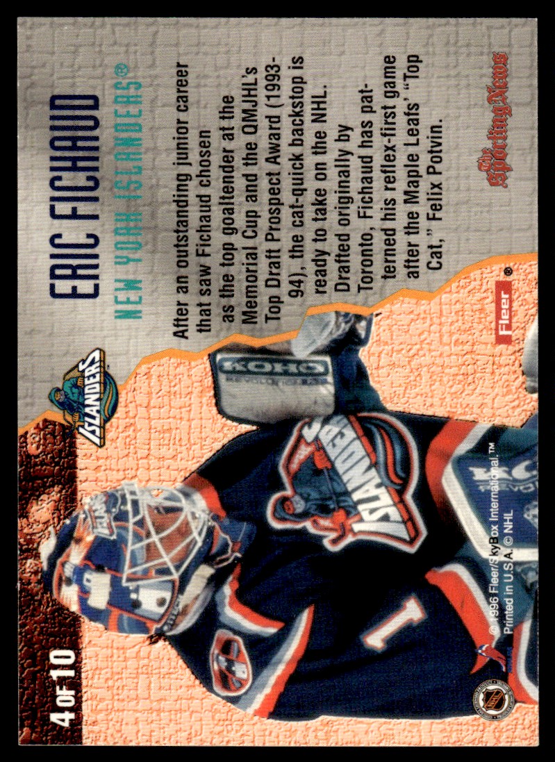 1996-97 Fleer Calder !! Eric Fichaud #4 on Kronozio