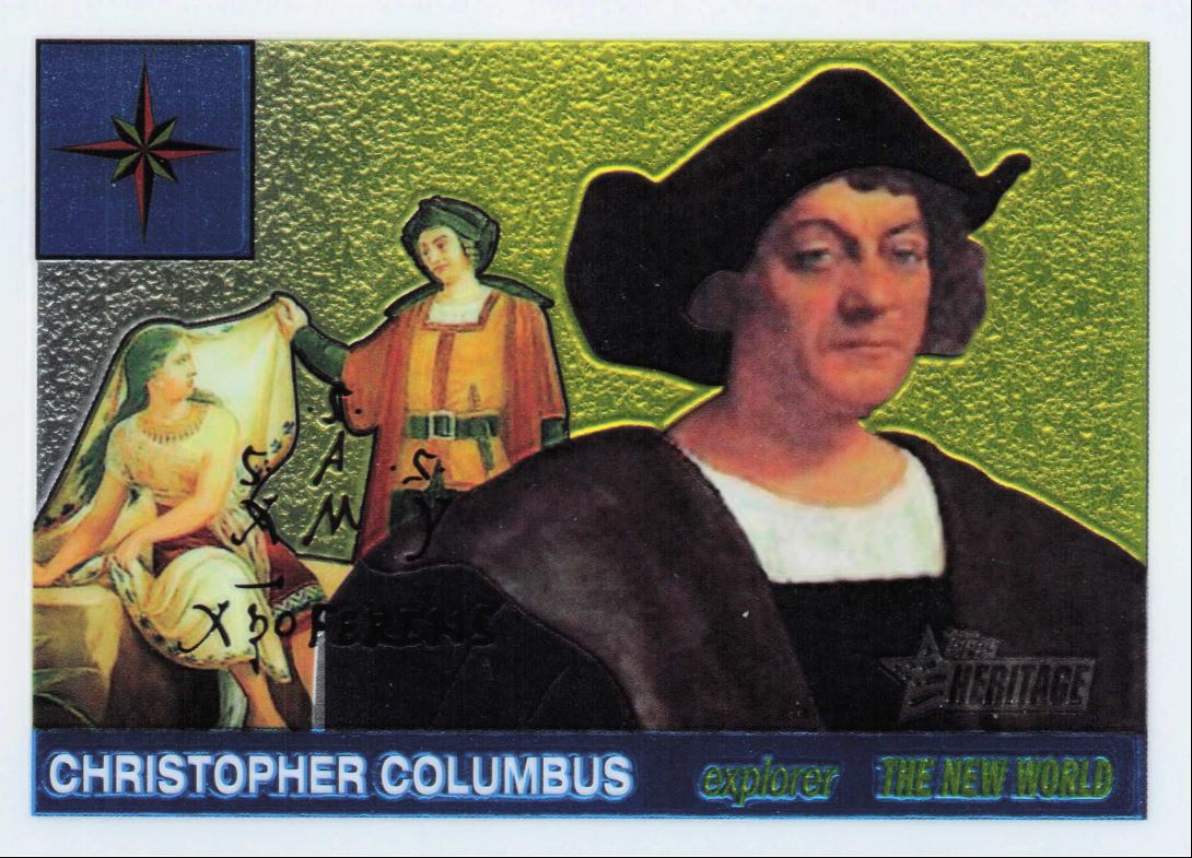 2009 Topps Heritage Chrome Christopher Columbus #C20 on Kronozio