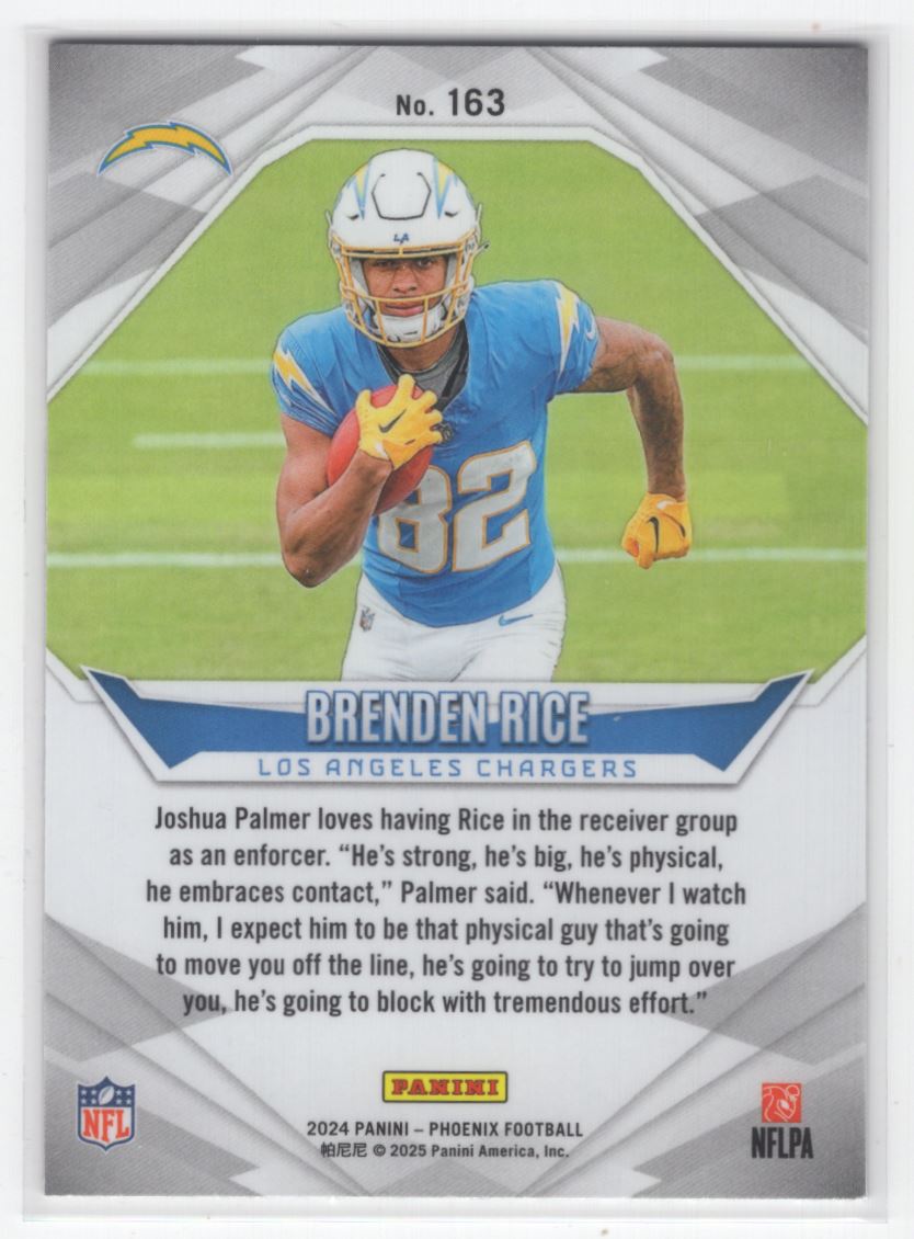 2024 Panini Phoenix Base Brenden Rice #163 on Kronozio