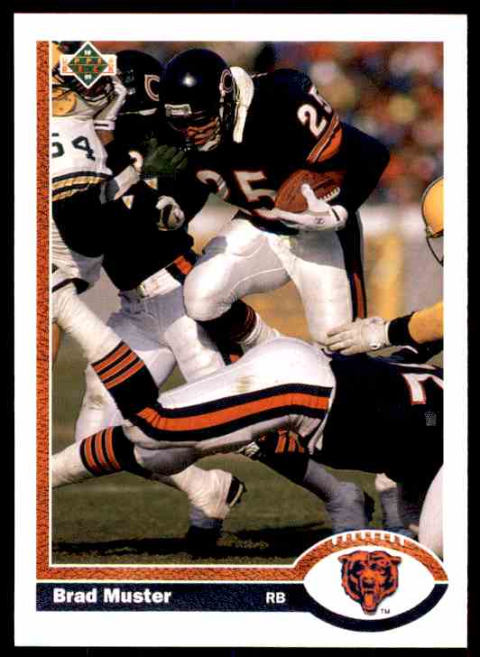 1991 Upper Deck Football Card Brad Muster #208 on Kronozio