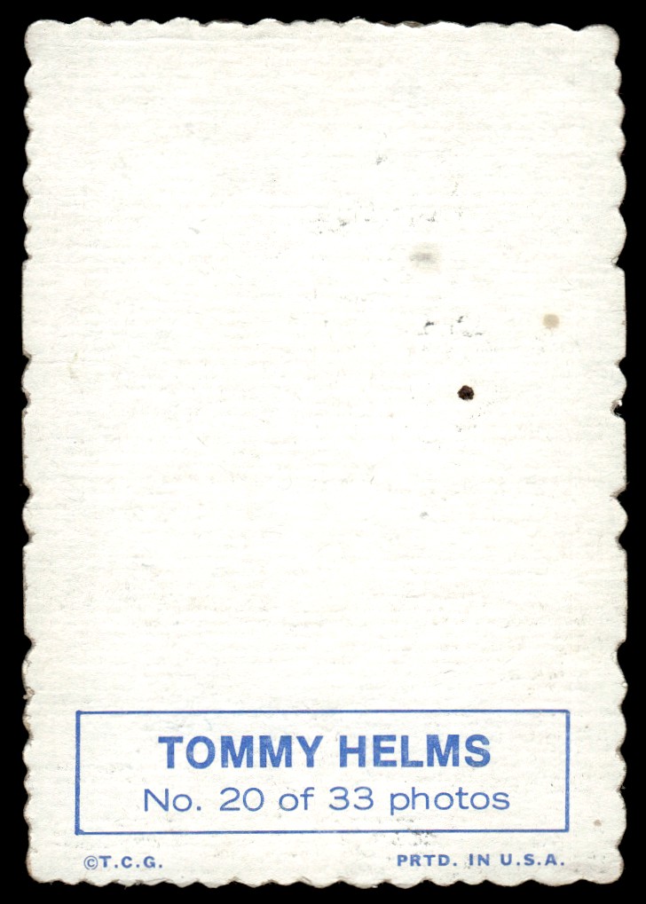 1969 Topps Deckle Edge Tommy Helms #20 on Kronozio