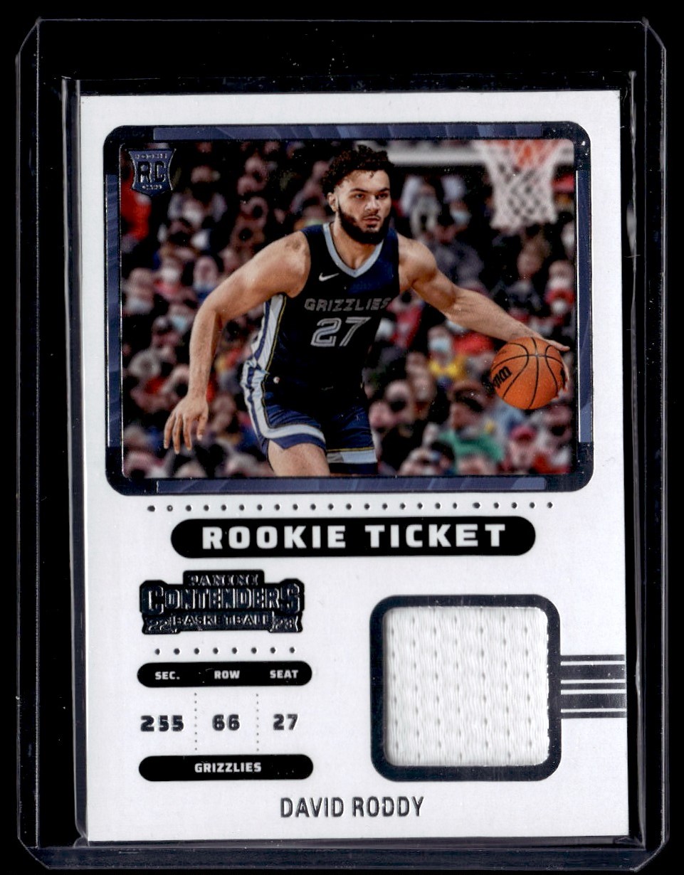 2022-23 Panini Contenders Rookie Ticket Swatches David Roddy #RTS-DRM ...