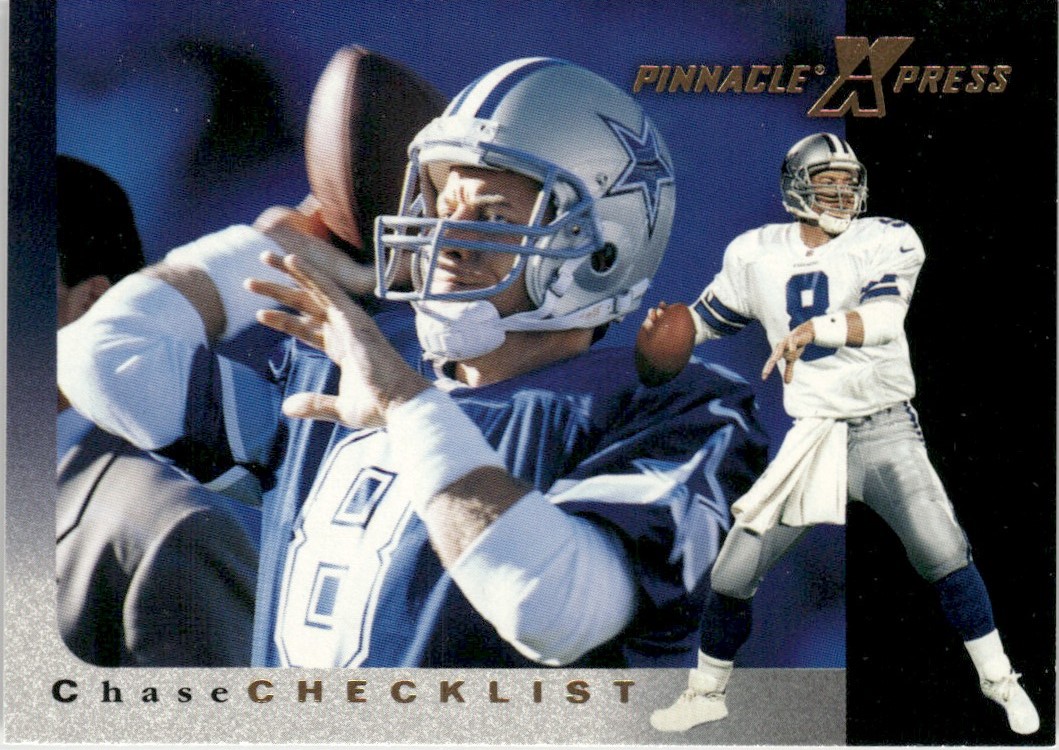 1997 Pinnacle X-Press Chase Checklist NFL Troy Aikman #150 on Kronozio