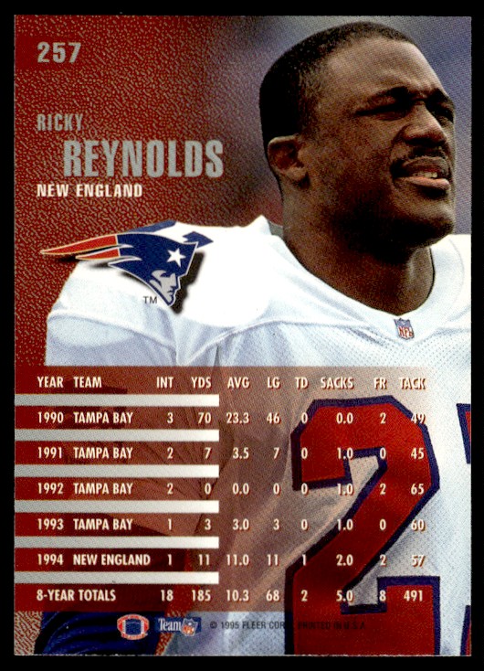1995 Fleer Ricky Reynolds #257 on Kronozio
