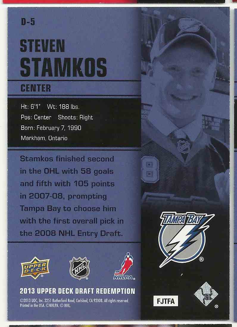2013-14 Upper Deck Draft Redemption Steven Stamkos #D-5 on Kronozio