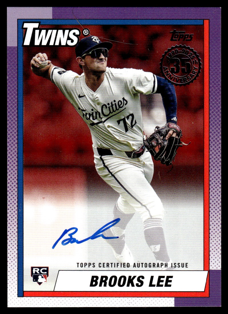 2025 Topps 1990 Baseball 35th Anniversary Autographs Red Brooks Lee ...